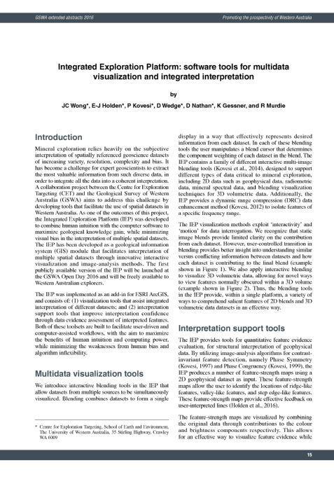 Integrated Exploration Platform: software tools for multidata ...
