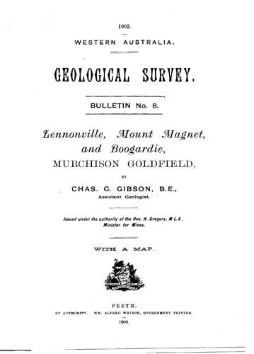 Lennonville, Mount Magnet, and Boogardie, Murchison Goldfield