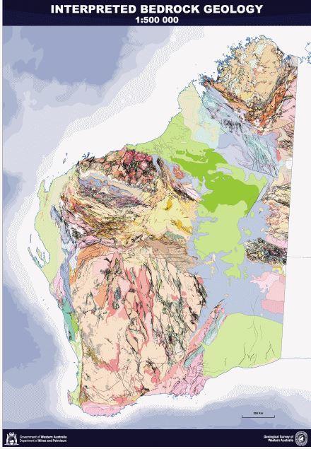 Interpreted bedrock geology, 1:500 000