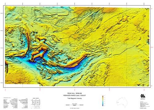 PEAK HILL -- ROBINSON RANGE (east), WA sheets SG 50-8, and part sheet ...