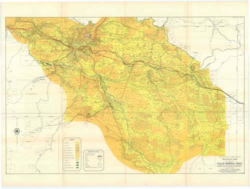 Geological map of Collie Mineral Field, showing coal measures and environs